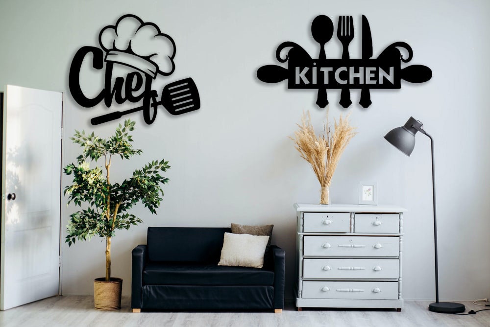 Kitchen Chef Cut Svg Dxf File Wall Sticker Pdf Silhouette - Etsy