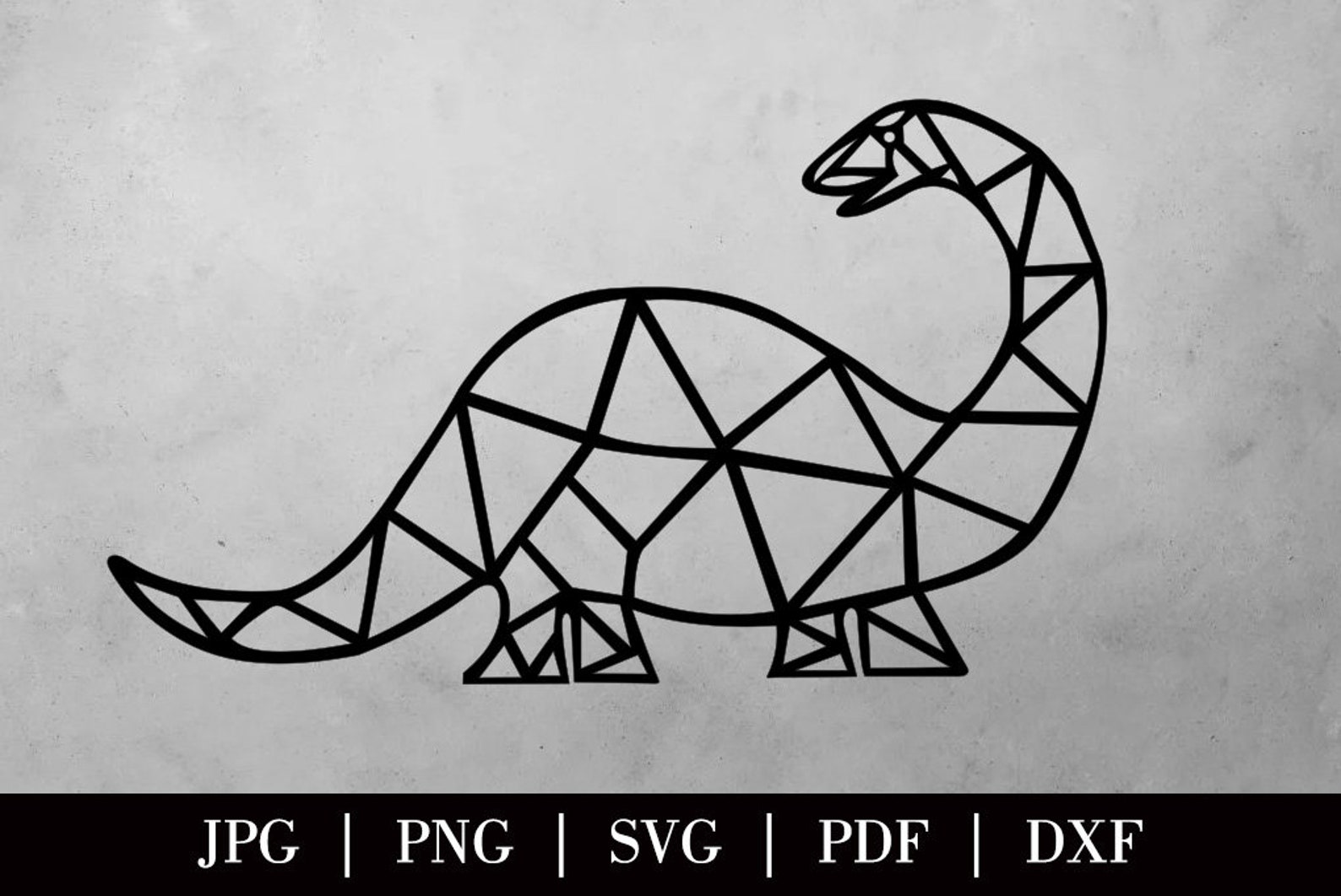 Geometric Dinosaur Cut Svg Dxf File Wall Sticker Pdf - Etsy