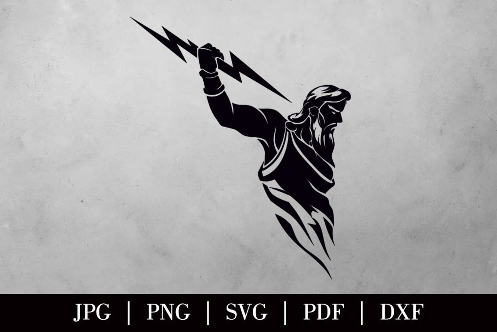 Zeus Cut Svg Dxf File Wall Sticker Pdf Silhouette Template Cnc - Etsy