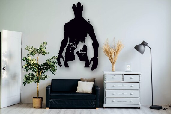 Groot Cut Svg Dxf File Wall Sticker Pdf Silhouette Template - Etsy