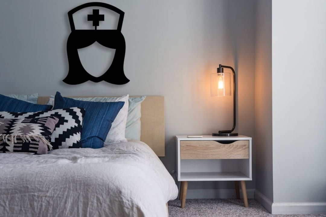 Nurse Cut Svg Dxf File Wall Sticker Pdf Silhouette Template Cnc Cutting ...