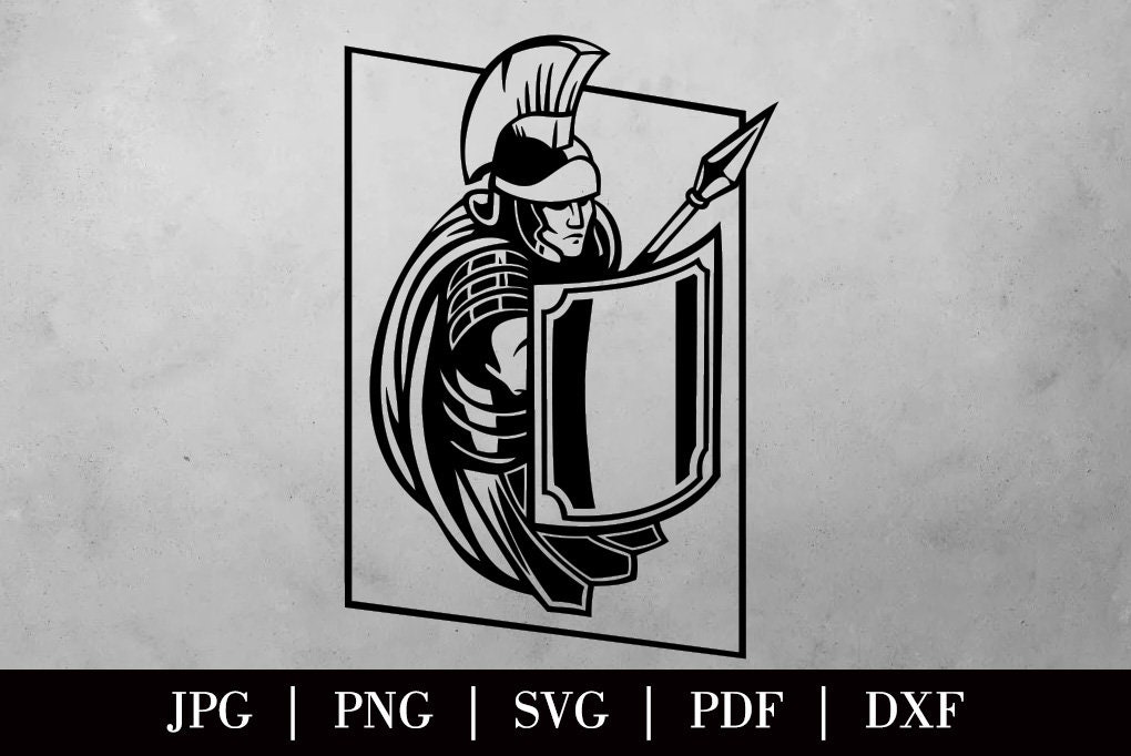 Roman Soldier Cut Svg Dxf File Wall Sticker Pdf Silhouette - Etsy