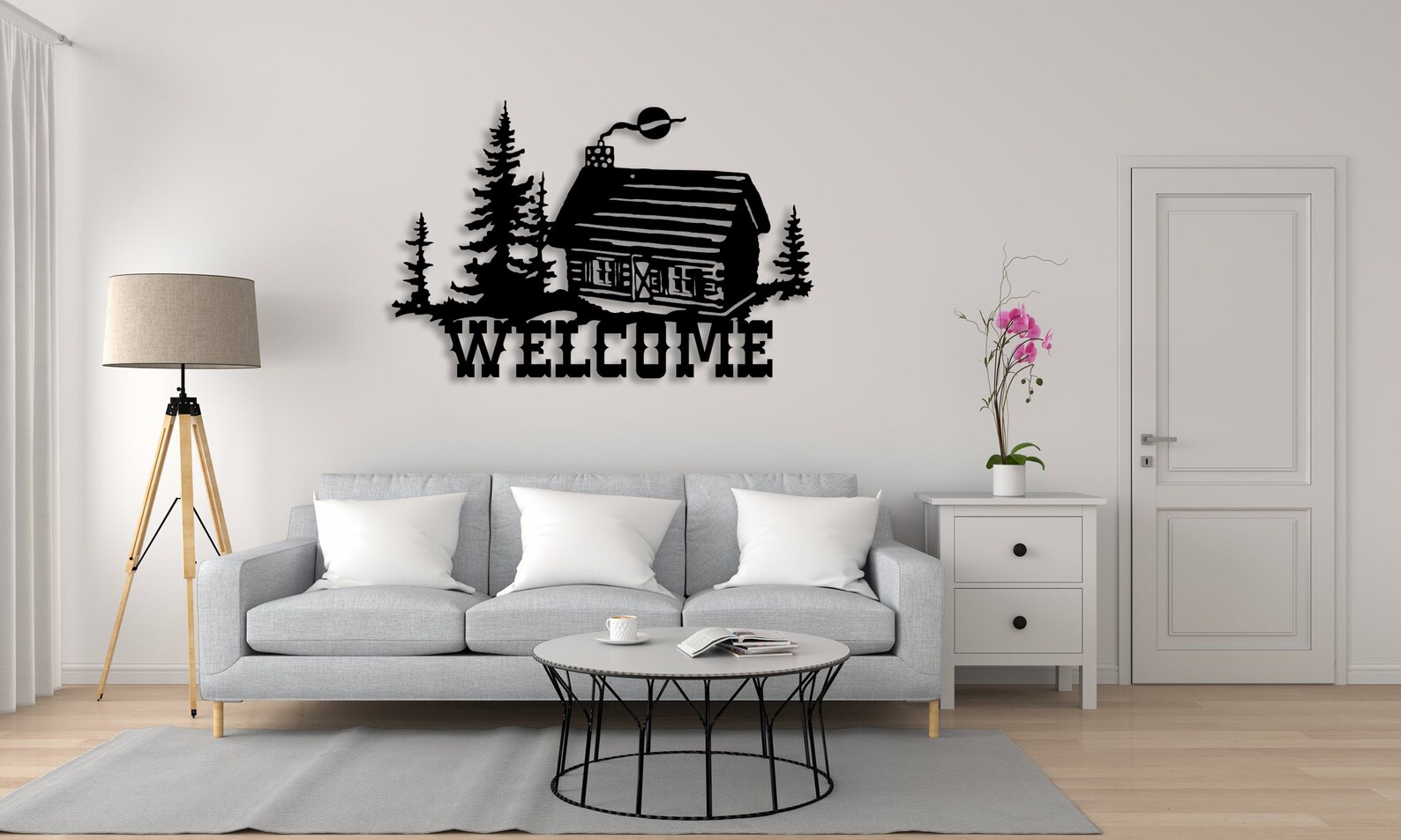 Welcome Home Cut Svg Dxf File Wall Sticker Pdf Silhouette - Etsy