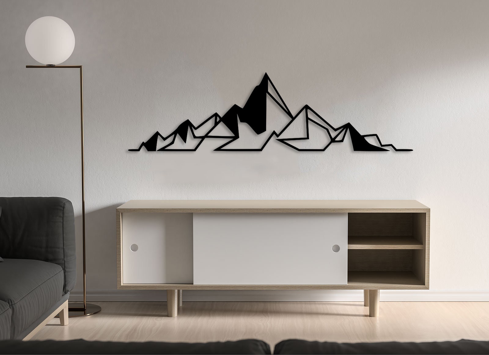 Mountain 2 Cut Svg Dxf File Wall Sticker Pdf Silhouette - Etsy