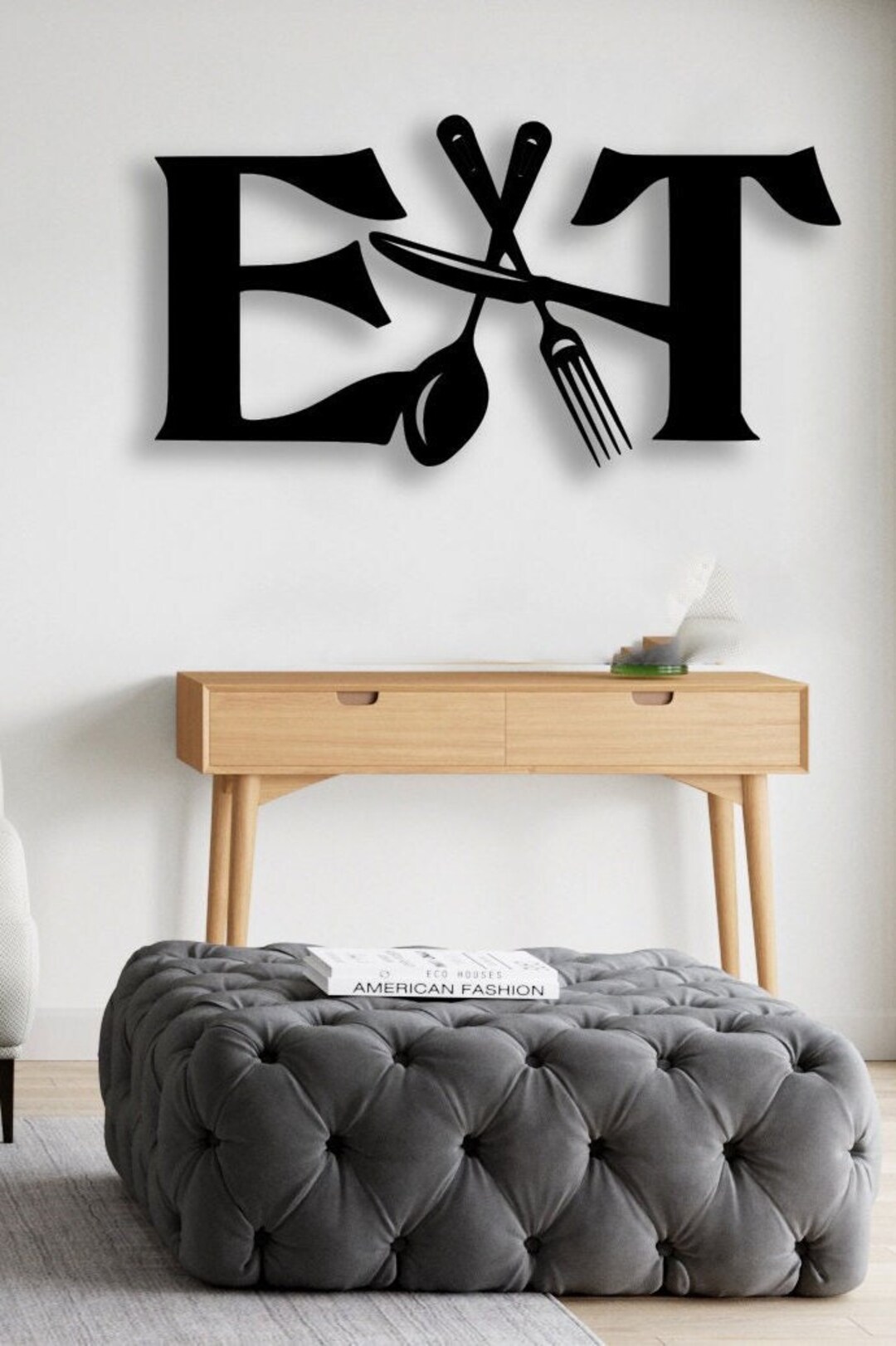 Eat Kitchen Cut Svg Dxf File Wall Sticker Pdf Silhouette Template Cnc ...
