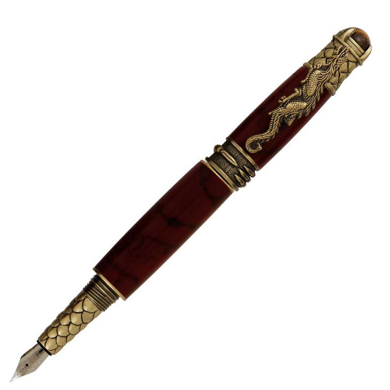 Dragon Pen Fountain Pen or Roller Ball Ink Pen Multiple Finishes ...