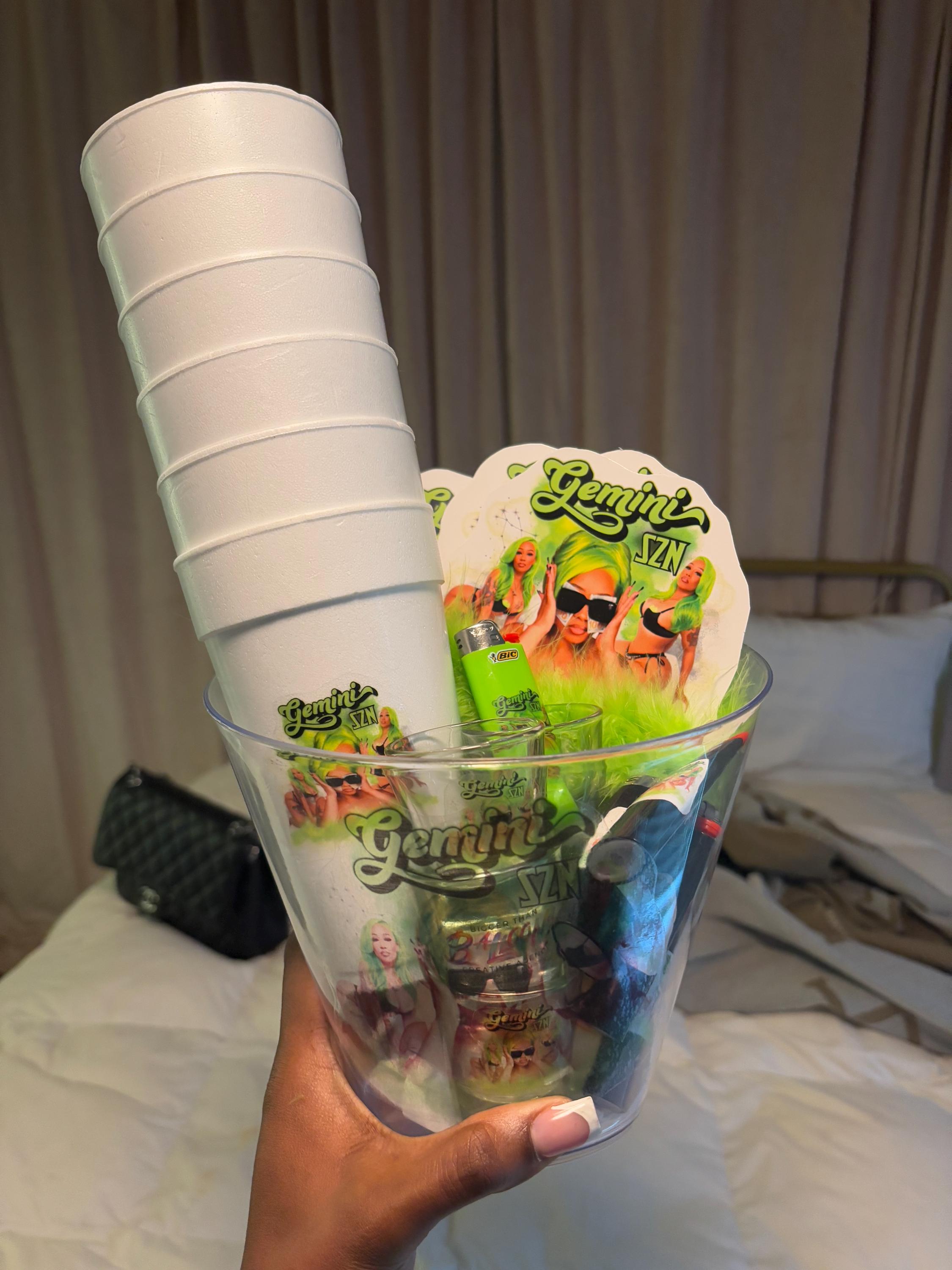 Party Bucket 10 Custom 20oz Styrofoam Cups 5 Custom Lighters Custom 5 ...