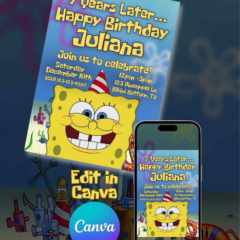 Spongebob Fonts for Canva - Etsy