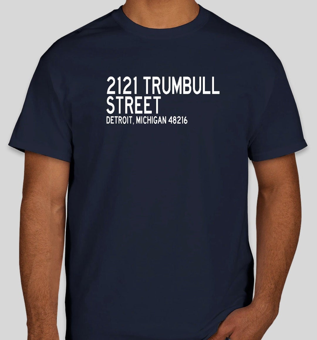 Detroit Baseball Stadium Address Shirt in Tigers Colors - Etsy