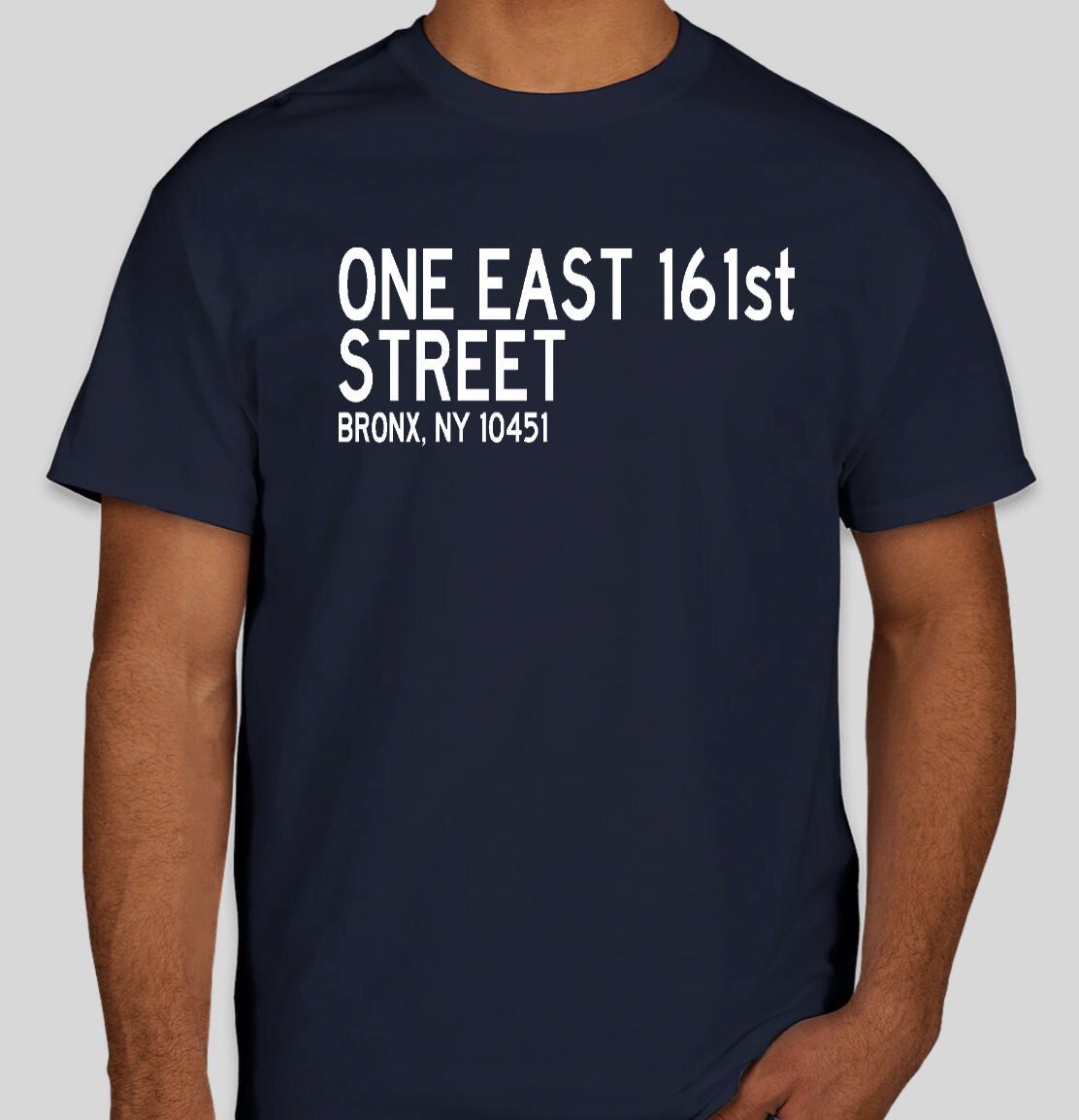 New York Baseball Stadium Address Shirt in Yankees Colors - Etsy
