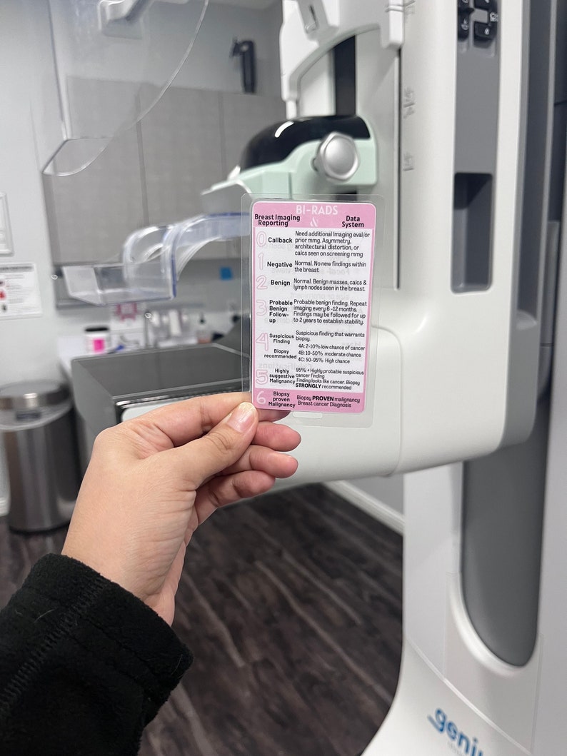 Mammography BIRADS Badge Card: Radiology Reference - Etsy