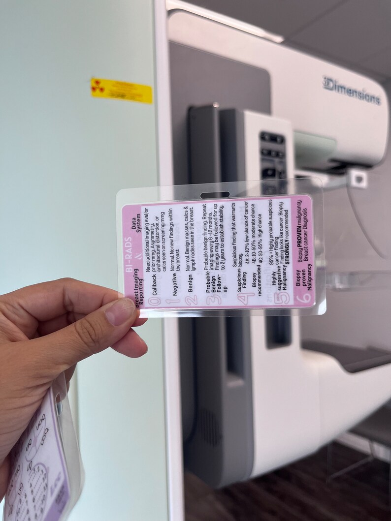 Mammography BIRADS Badge Card: Radiology Reference - Etsy