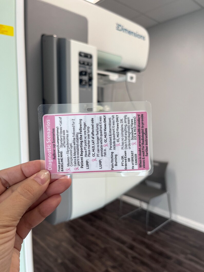 Diagnostic Mammo Reference Card Gift for MAMMO X-RAY - Etsy