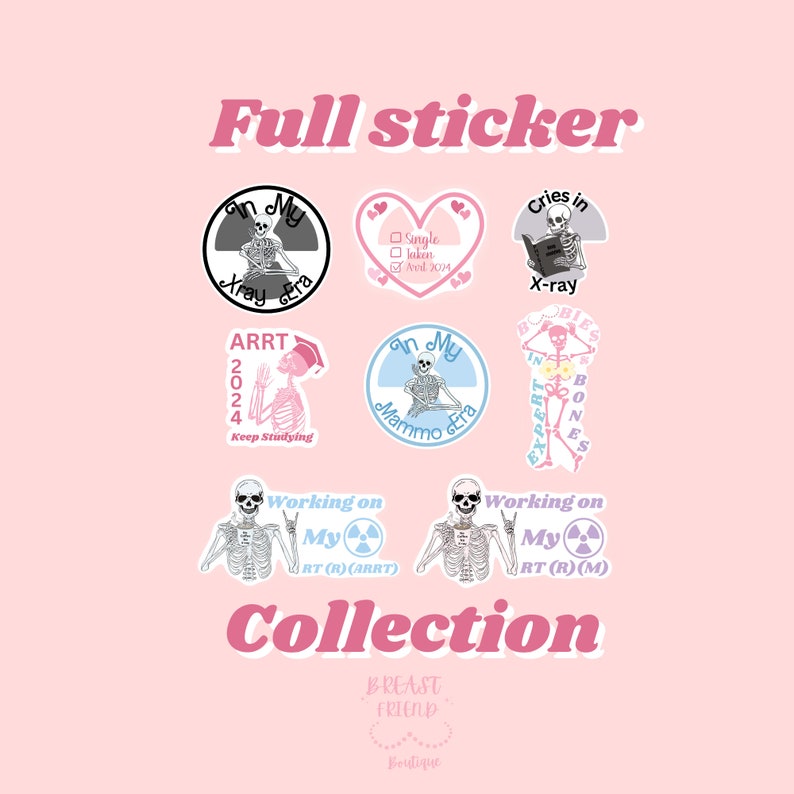 Cute Radiology Stickers, ARRT Rad Tech Gift, Mammo Stickers - Etsy
