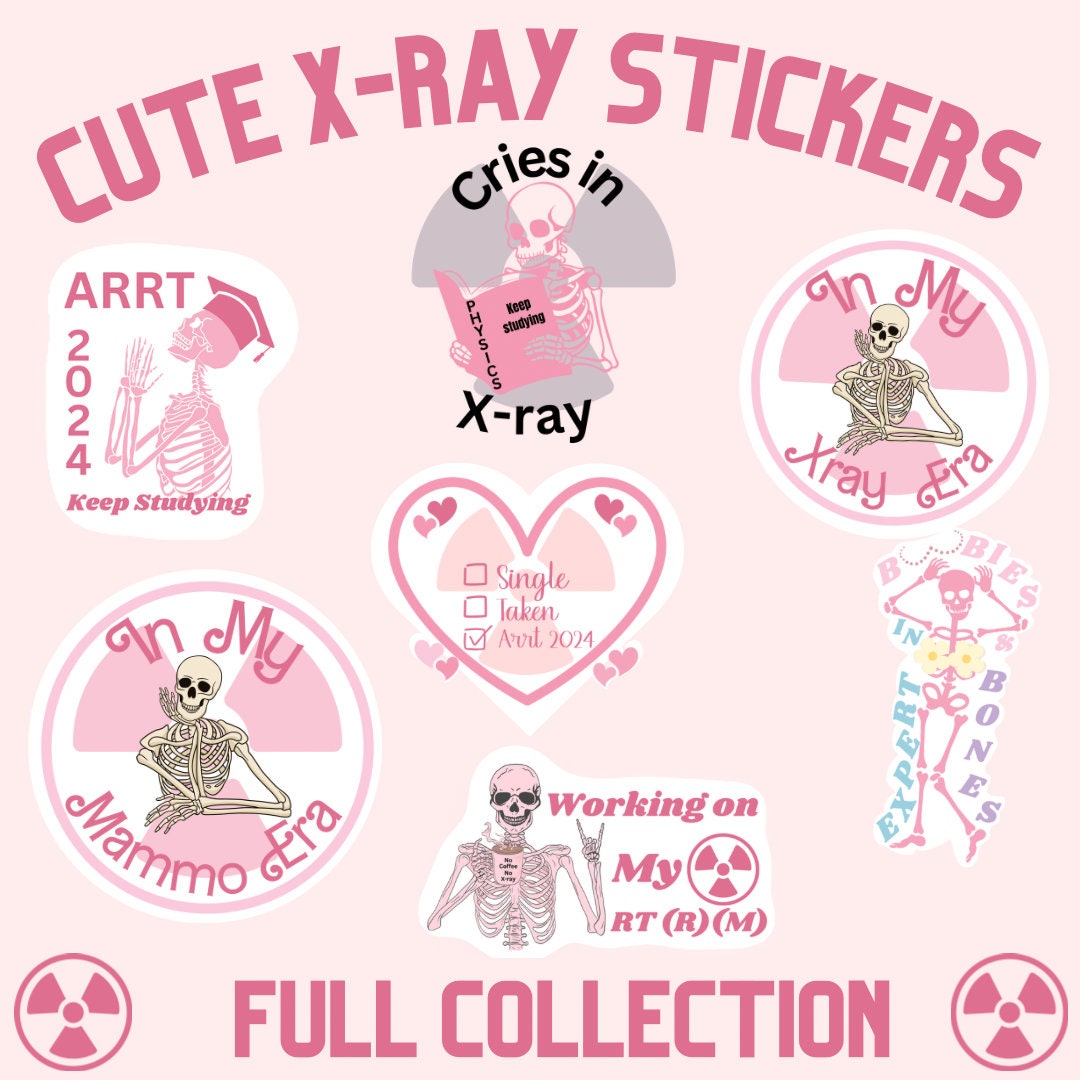Cute X-ray Stickers Pack, Radiology Bundle Future X-ray Techs, X-RAY ...
