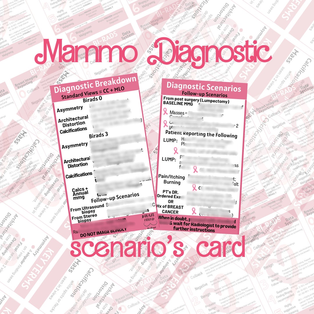 Diagnostic Mammo Reference Card: Radiology Student Gift - Etsy
