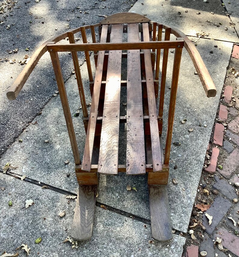 Dog Sled - 6 Ft. Oak Freight Sled - Nice Condition - Handmade 1950-60's ...