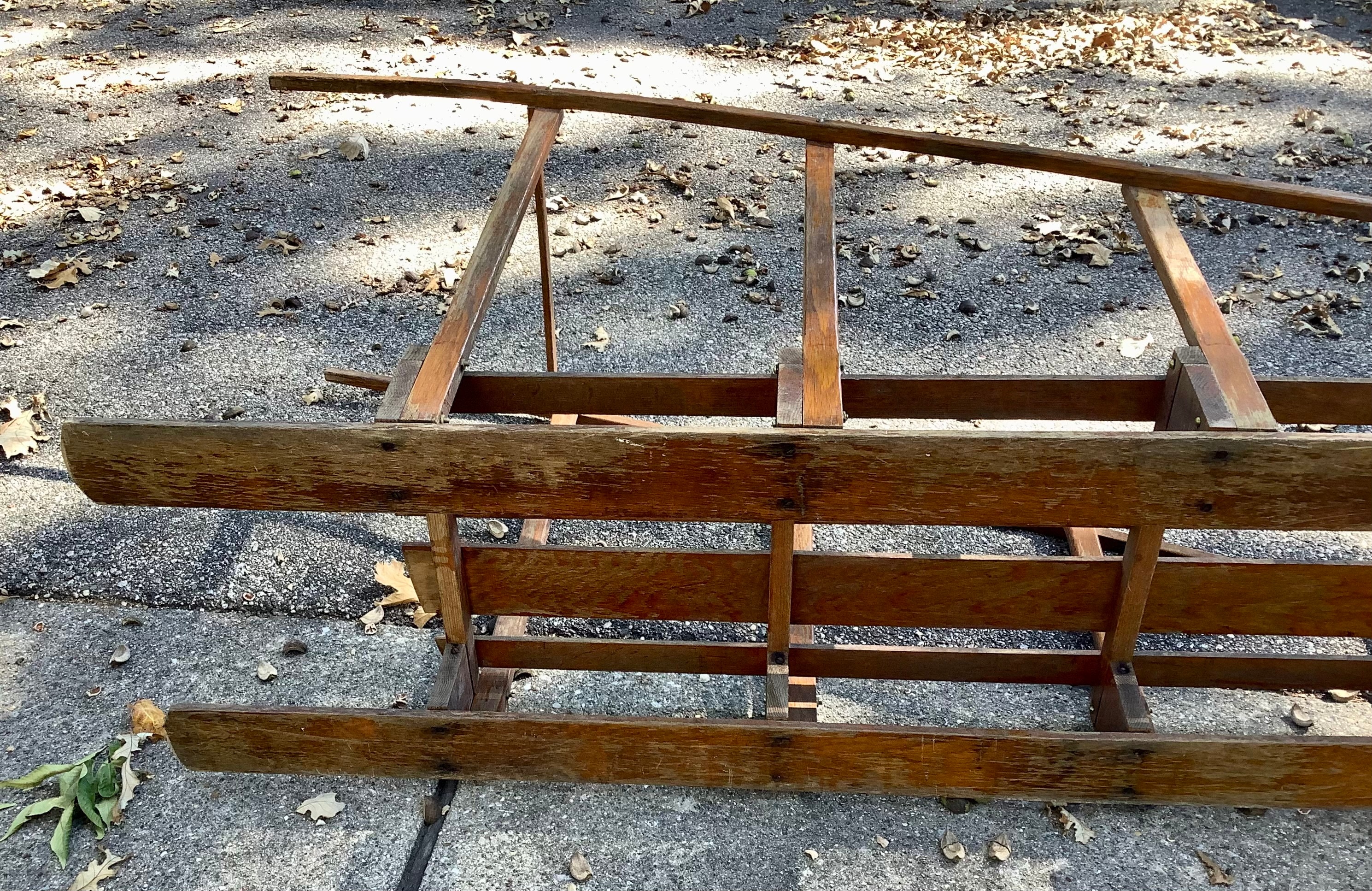 Dog Sled - 6 Ft. Oak Freight Sled - Nice Condition - Handmade 1950-60's ...