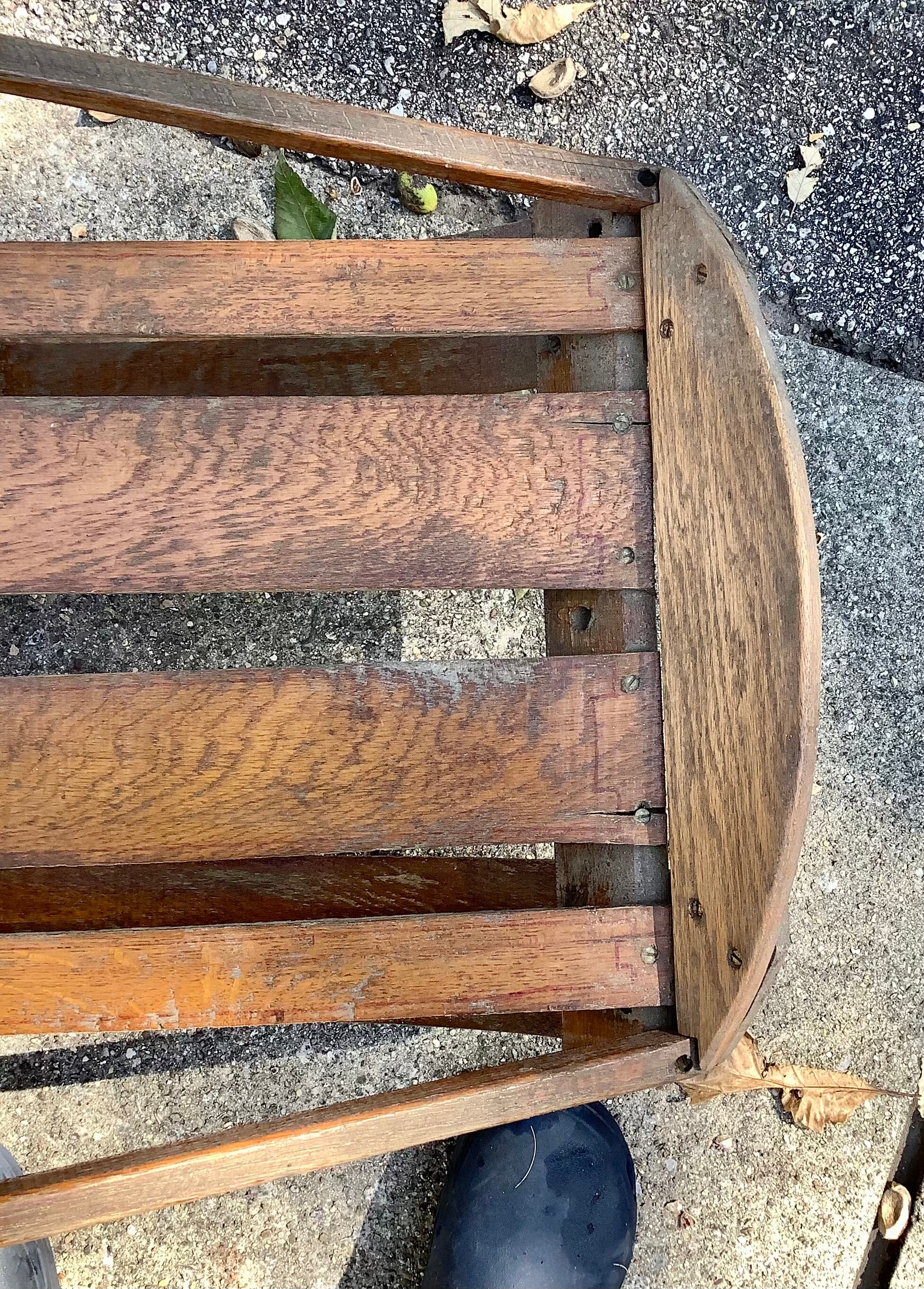 Dog Sled - 6 Ft. Oak Freight Sled - Nice Condition - Handmade 1950-60's ...