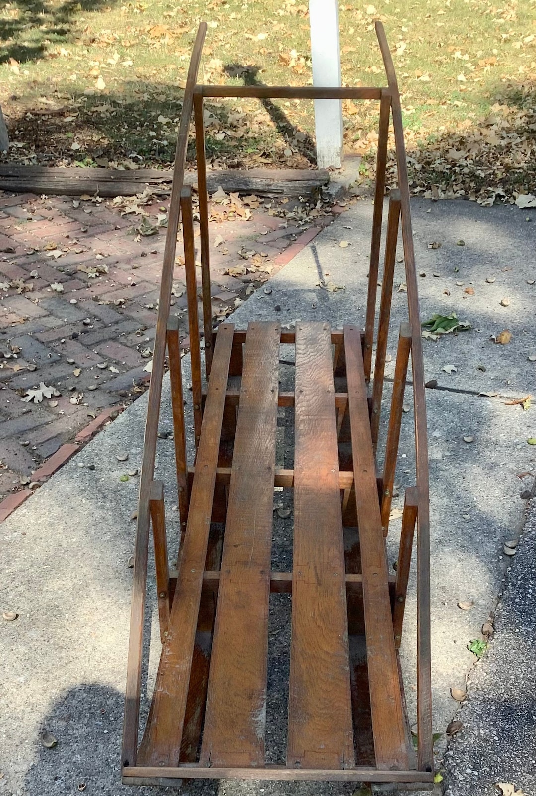Dog Sled - 6 Ft. Oak Freight Sled - Nice Condition - Handmade 1950-60's ...