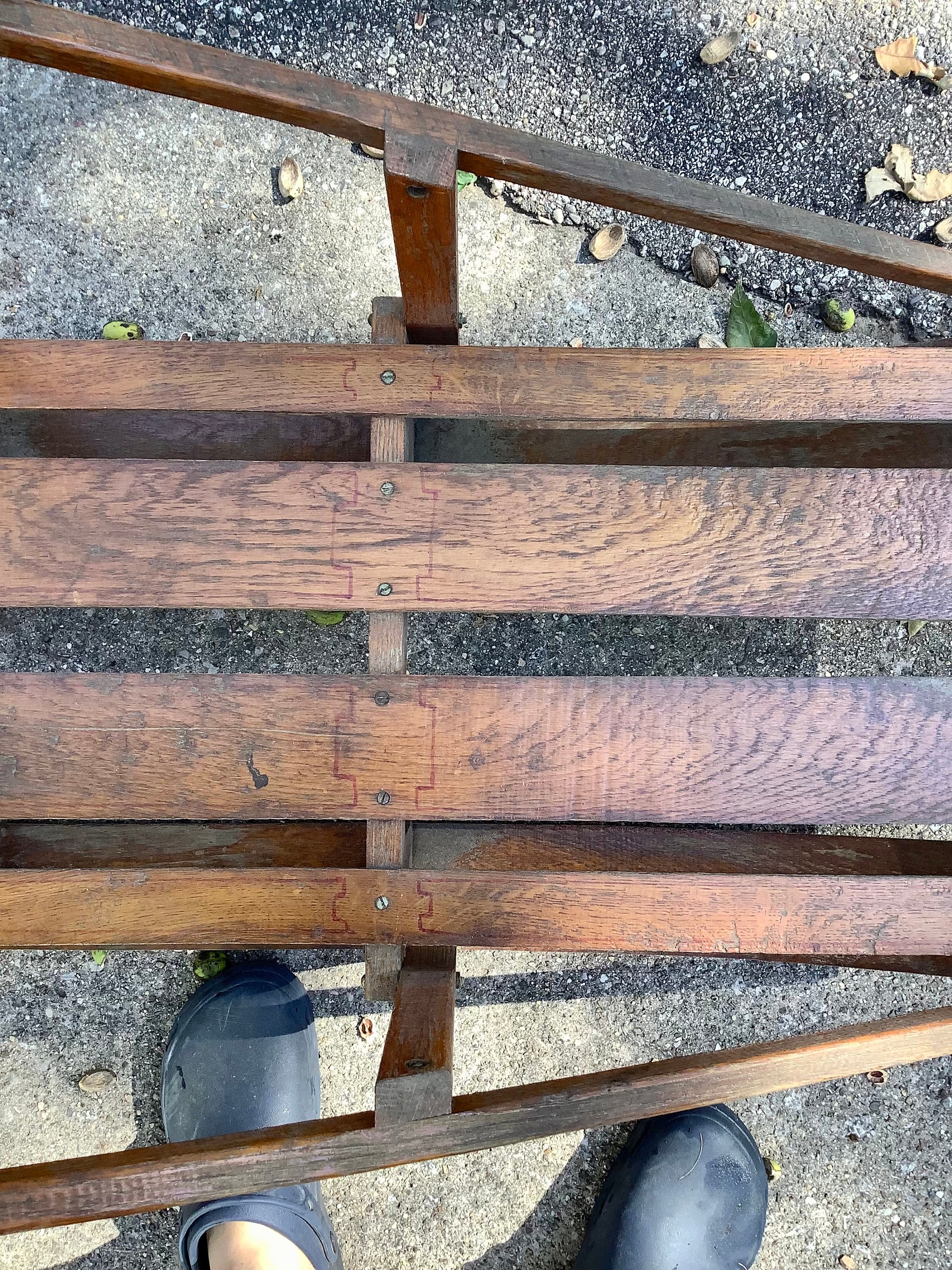 Dog Sled - 6 Ft. Oak Freight Sled - Nice Condition - Handmade 1950-60's ...