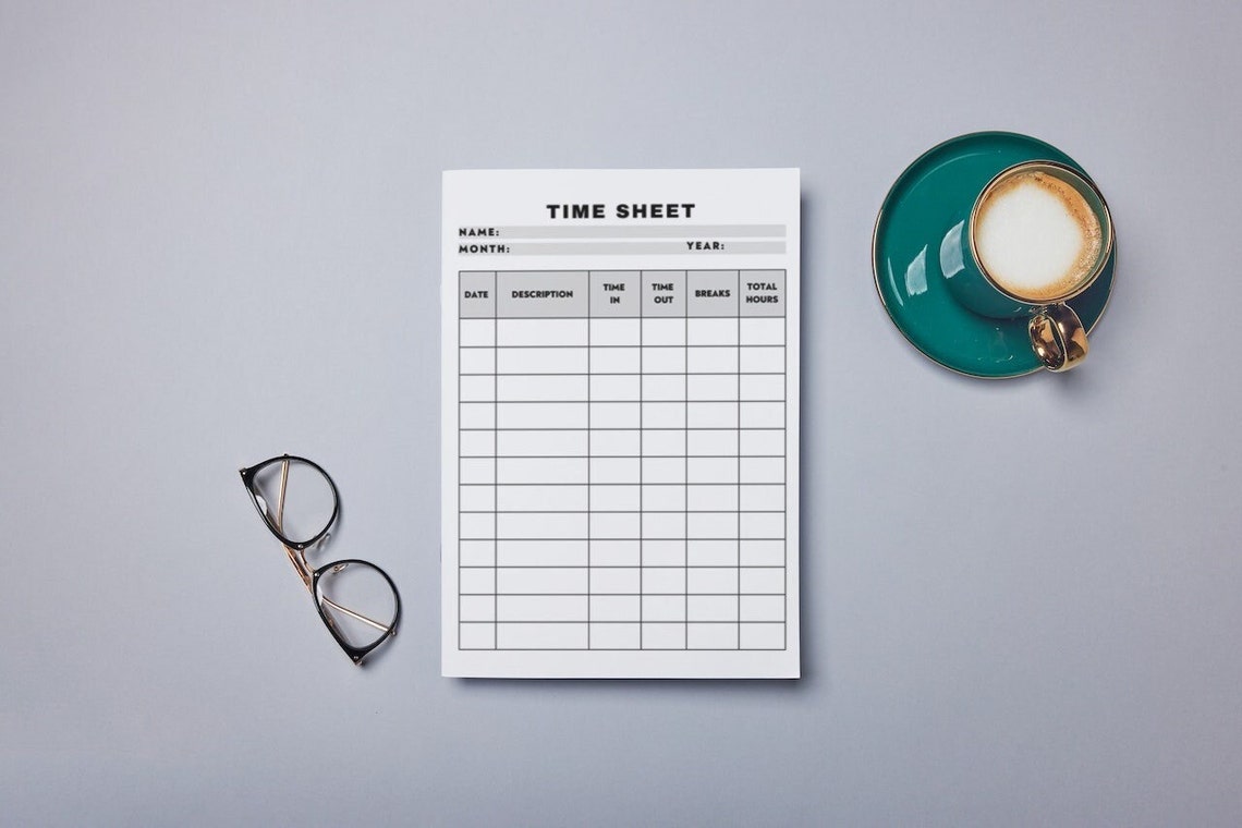 Time Sheet Template Time Sheet Log Employee Working Hours Employee Time ...