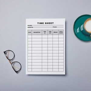 Time Sheet Template Time Sheet Log Employee Working Hours Employee Time ...