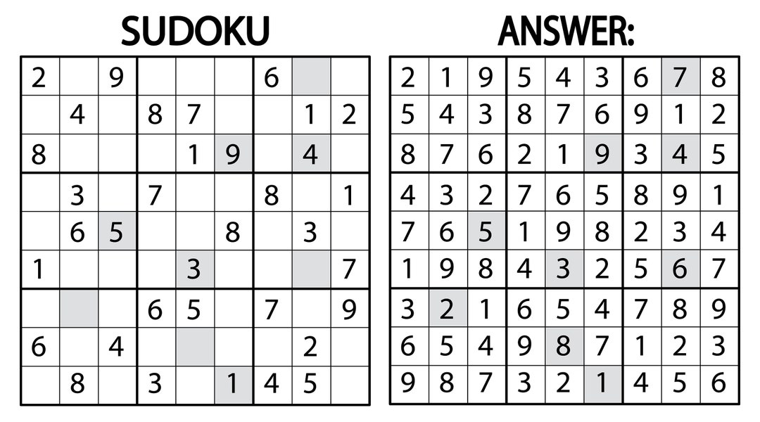 200 Sudoku Puzzles: Easy to Medium, Brain Training (printable PDF) - Etsy