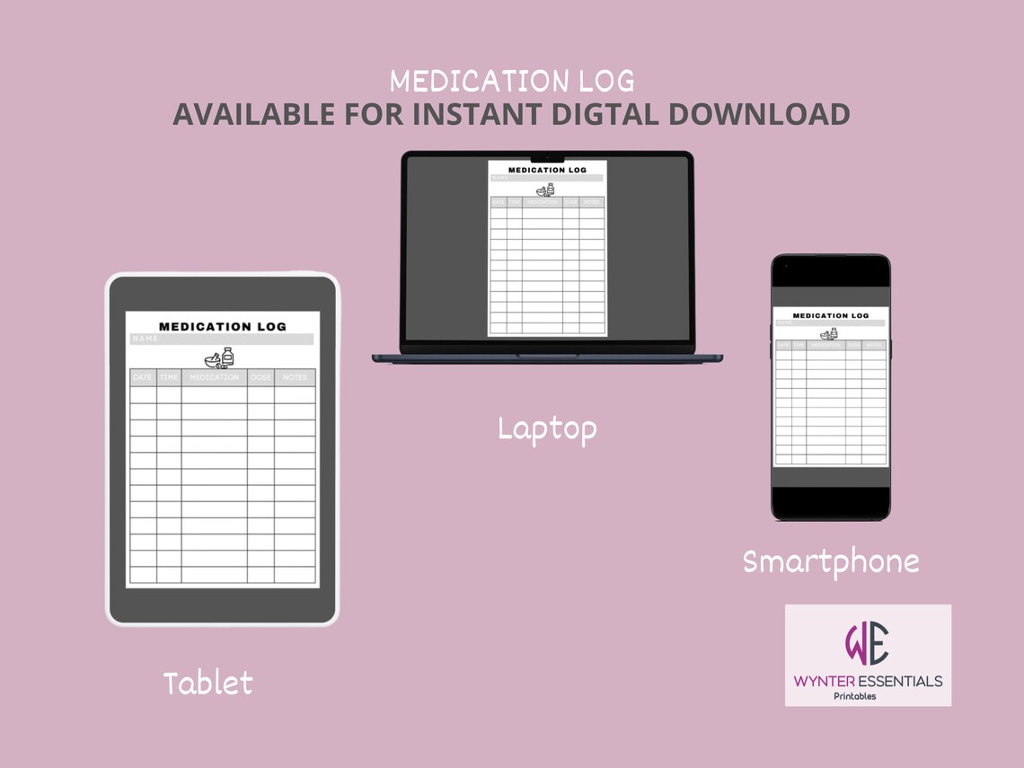 Medicaiton Log Prescription Log Sheet Medication Tracker Sheet ...