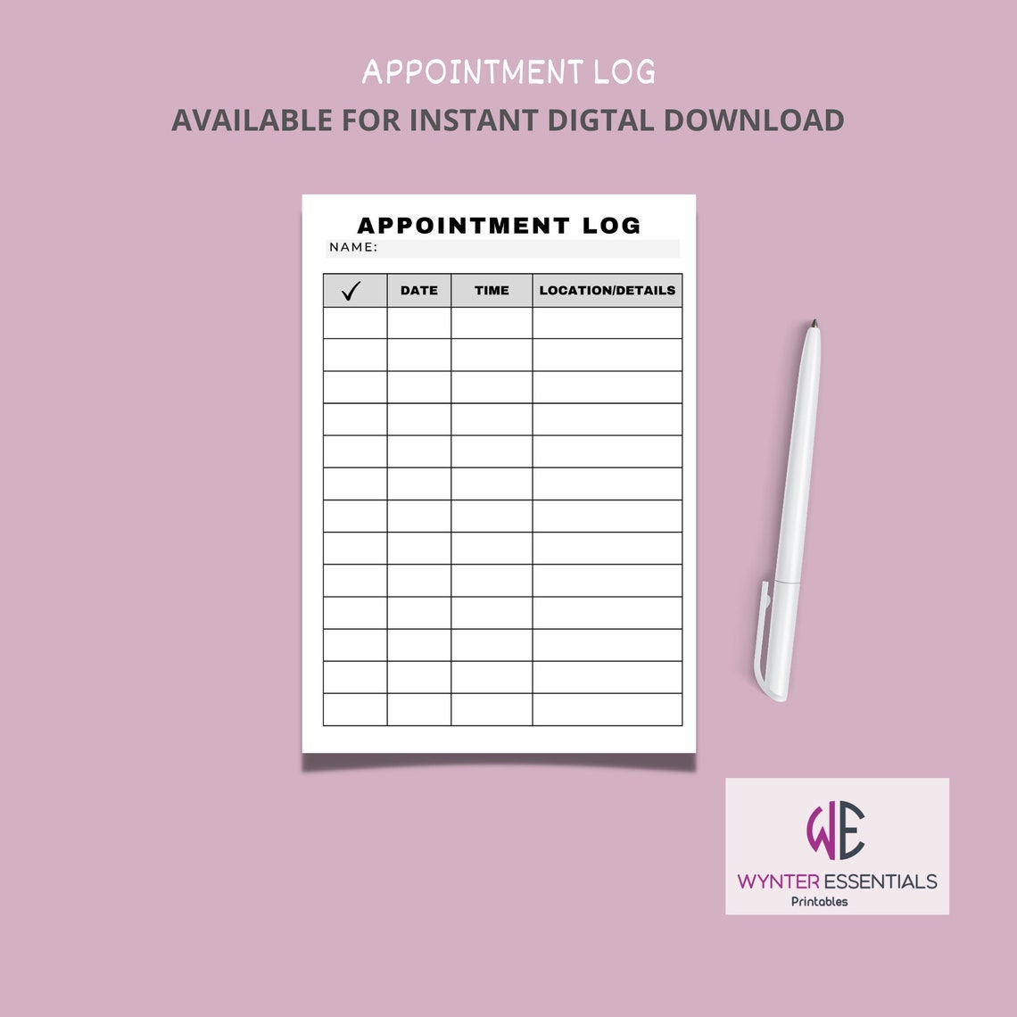 Appointment Log Printable Meeting Reminder Medical Appointment Log ...