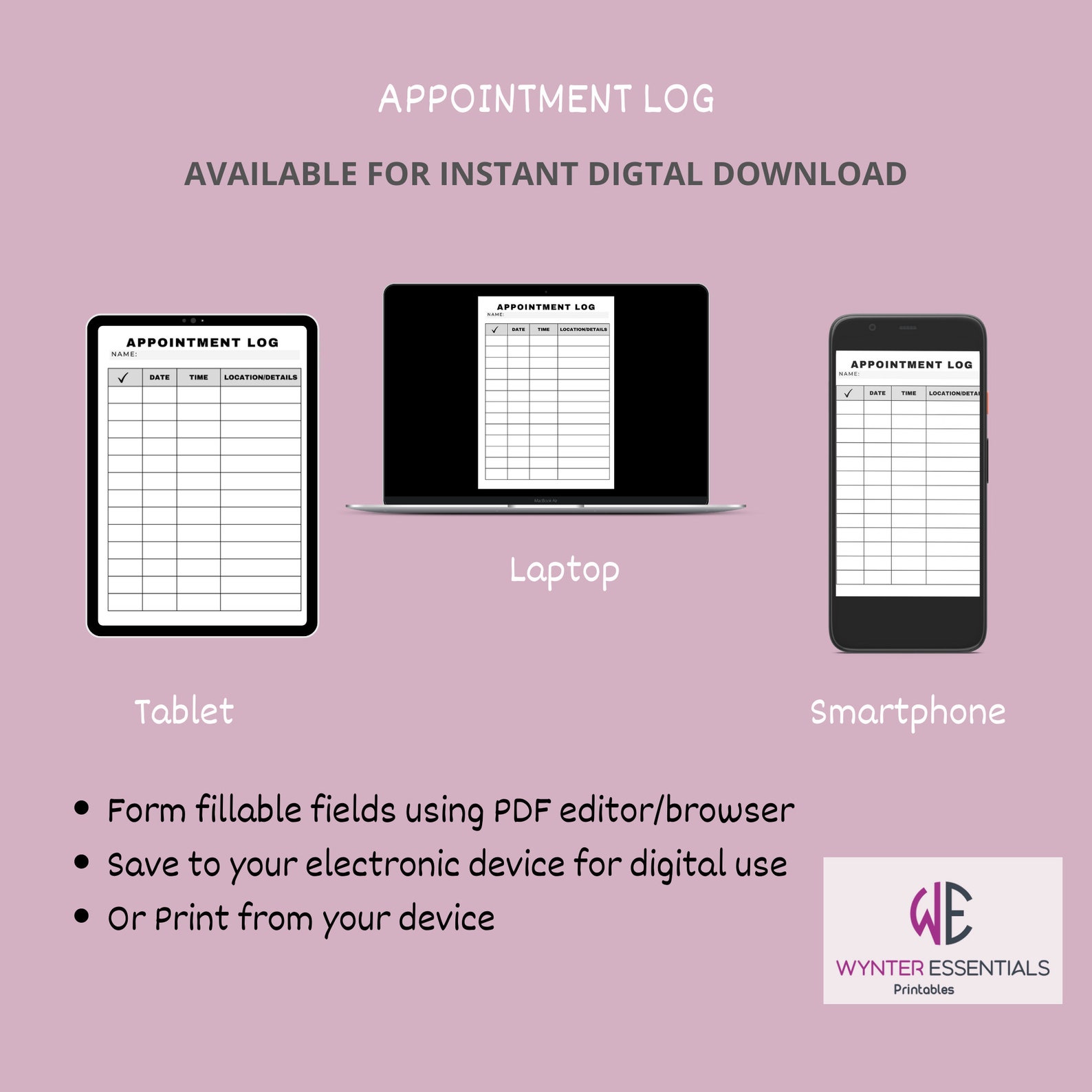 Appointment Log Printable Meeting Reminder Medical Appointment Log ...