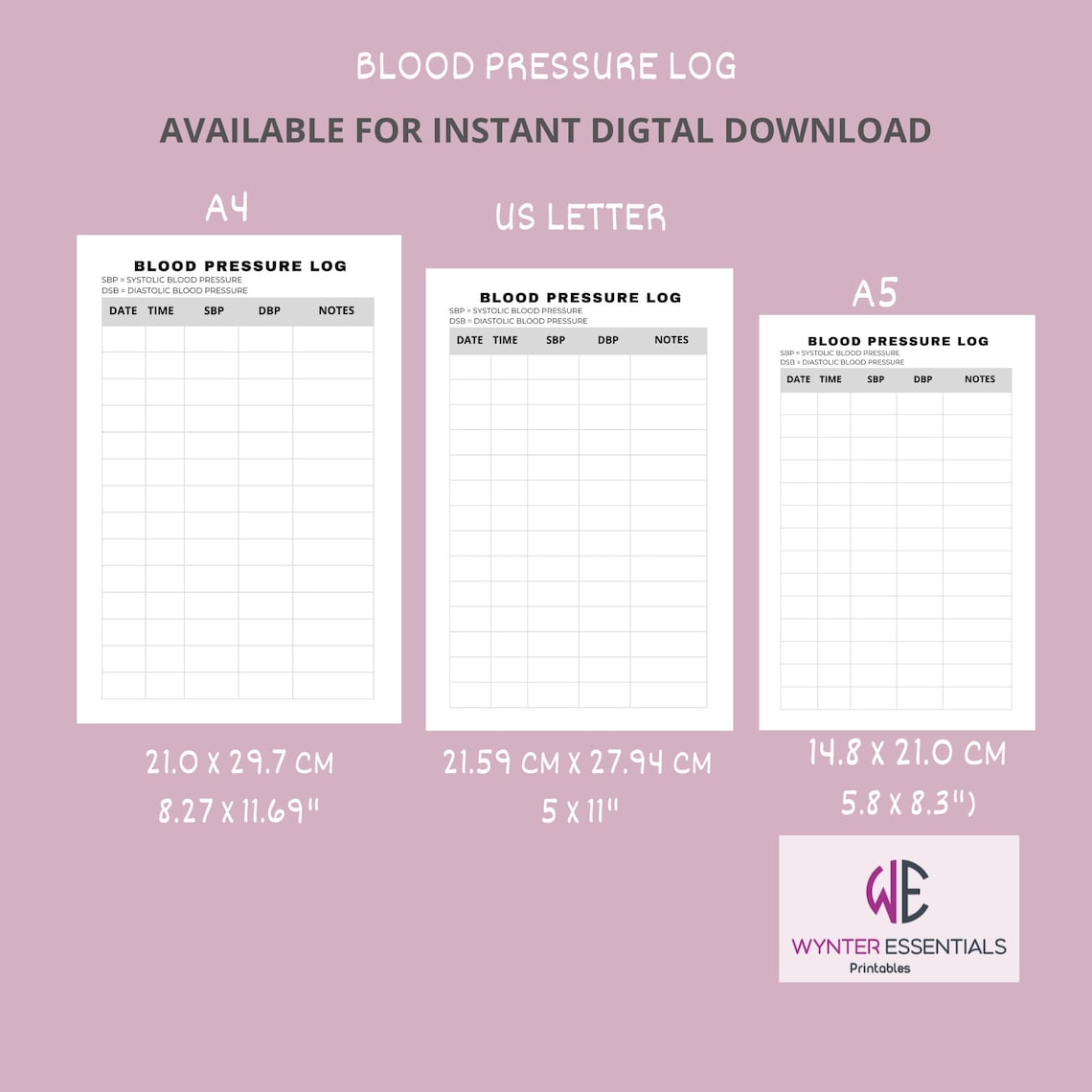 Blood Pressure Tracker Blood Pressure Log Sheet Template Hypertension ...