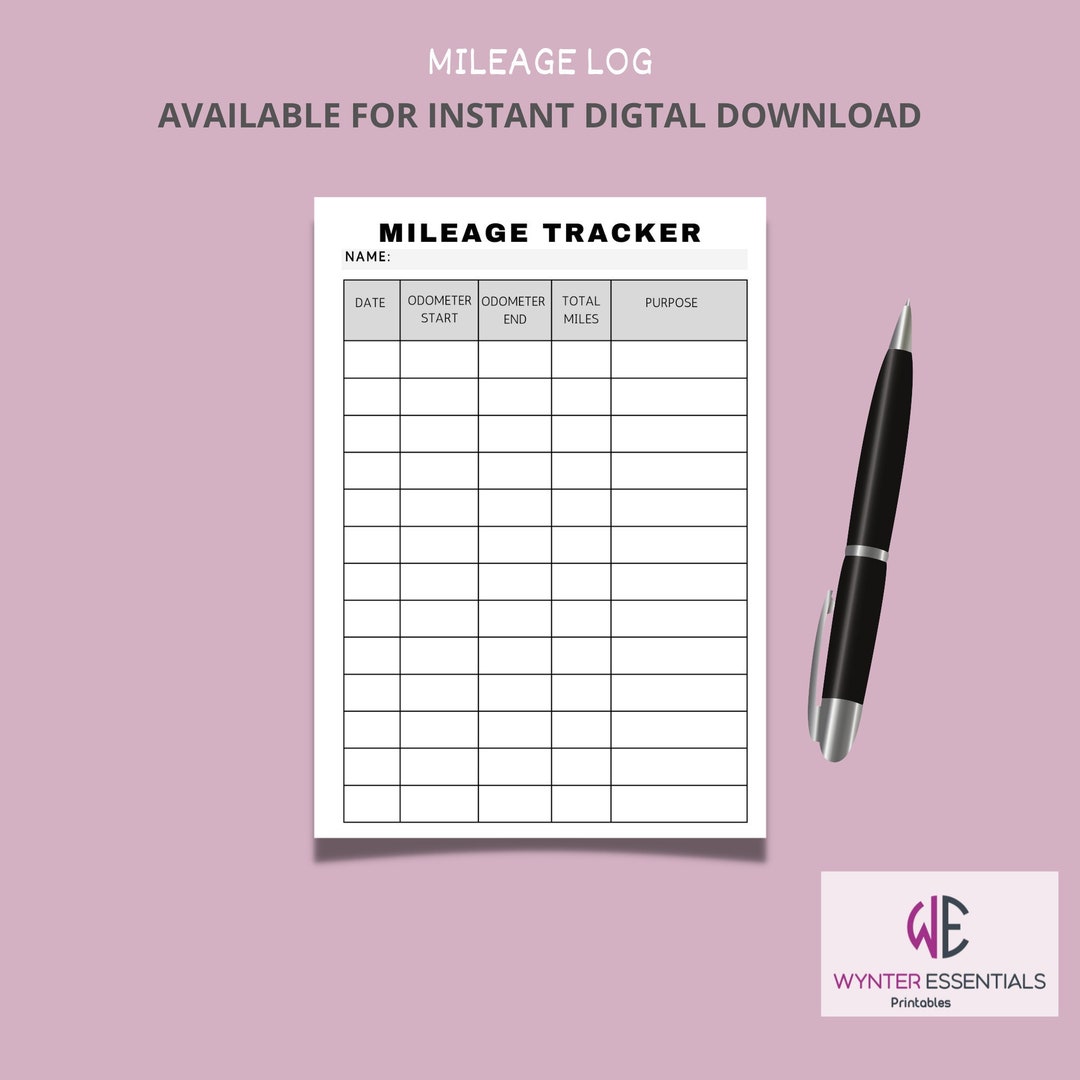 Mileage Log Book for Taxes Mileage Tracker Mileage Tracking Business ...