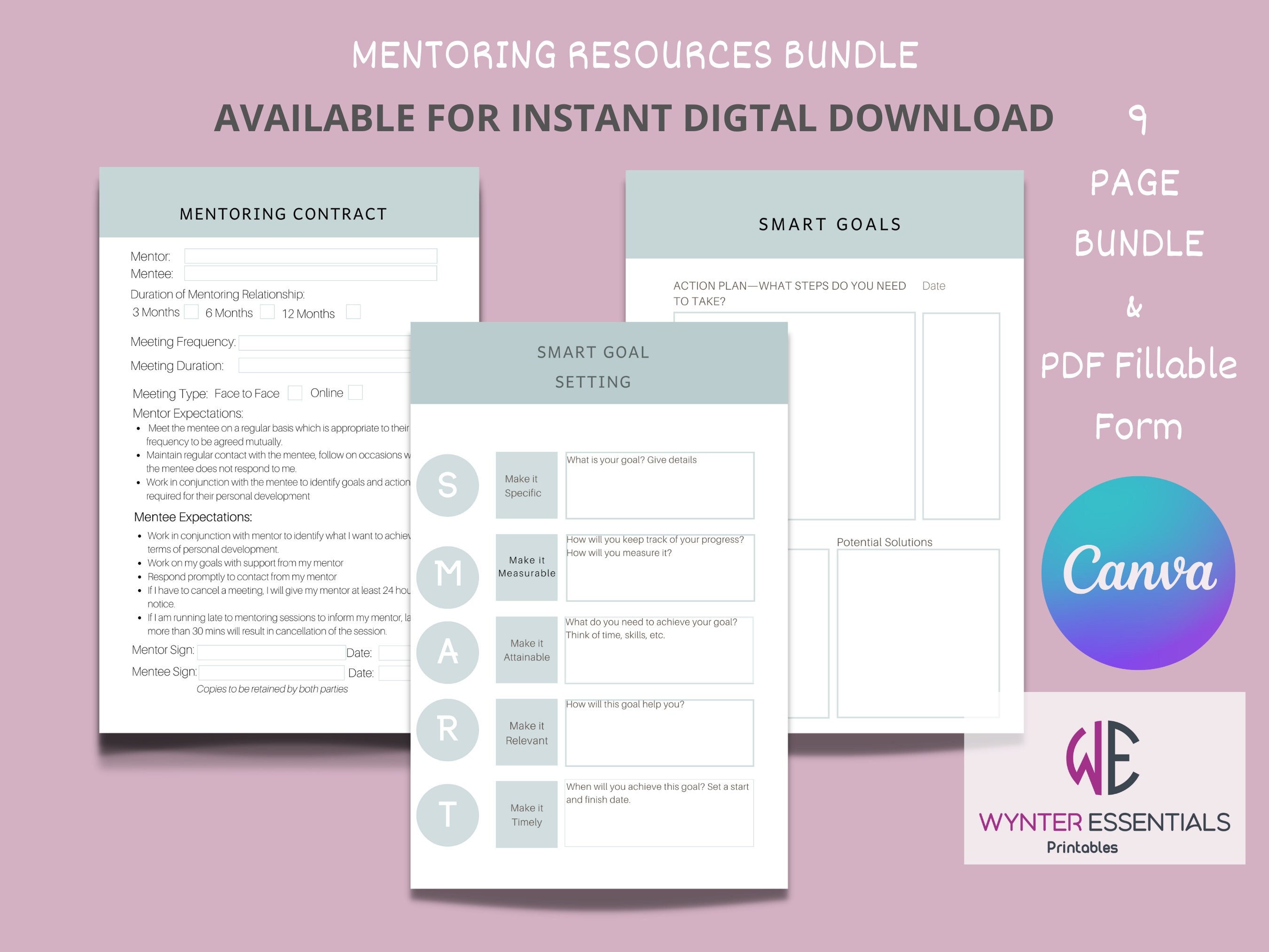 Mentoring Template Life Goals Worksheets Workbook for Mentoring or ...