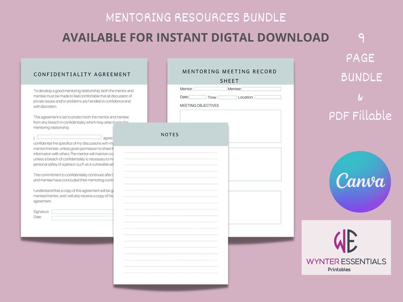 Mentoring Template Life Goals Worksheets Workbook for Mentoring or ...