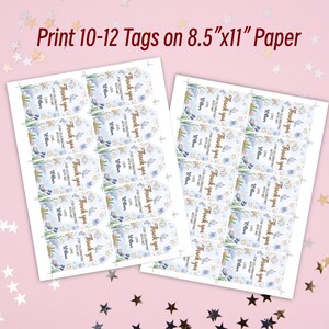 Editable Under the Sea Favor Tag, Rectangle Tag Label, Gift Tag, Thank ...