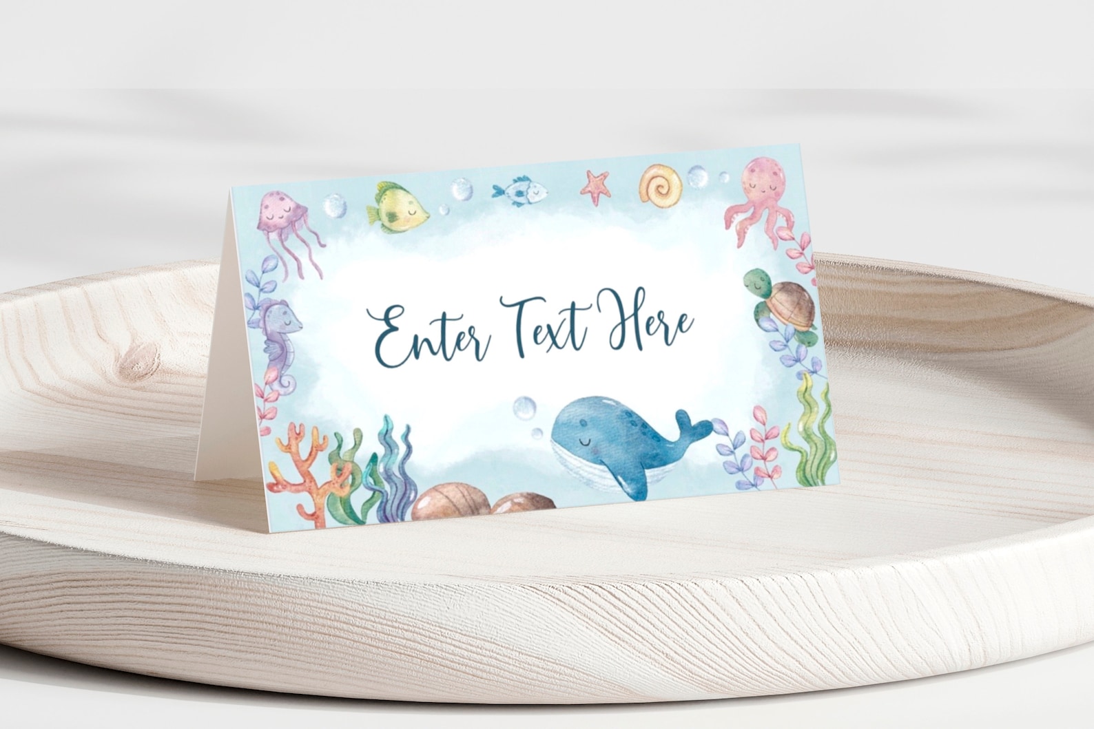 Editable Under the Sea Food Card, Food Tag Buffet Tent Card, Food Label ...