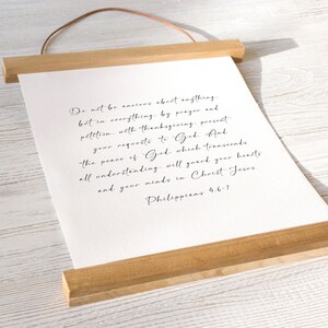 Custom Bible Verse Sign Hanging Canvas Custom Scripture Canvas Wall Art ...