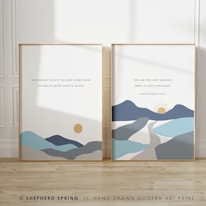 Christian Wall Art Great Scripture Christian Art Print Great is Your ...