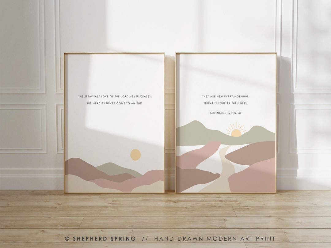 Great is Your Faithfulness Lamentations 3:22-23 Christian Wall Art ...