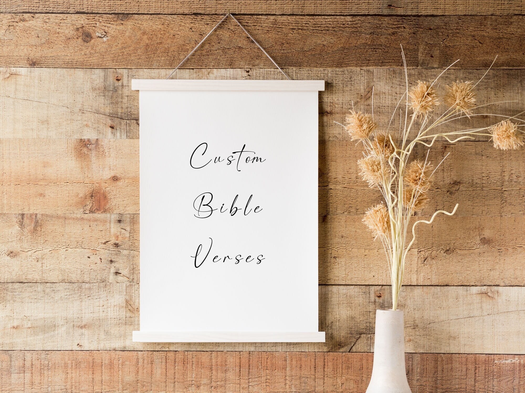 Custom Bible Verse Sign Hanging Canvas Custom Scripture Canvas - Etsy