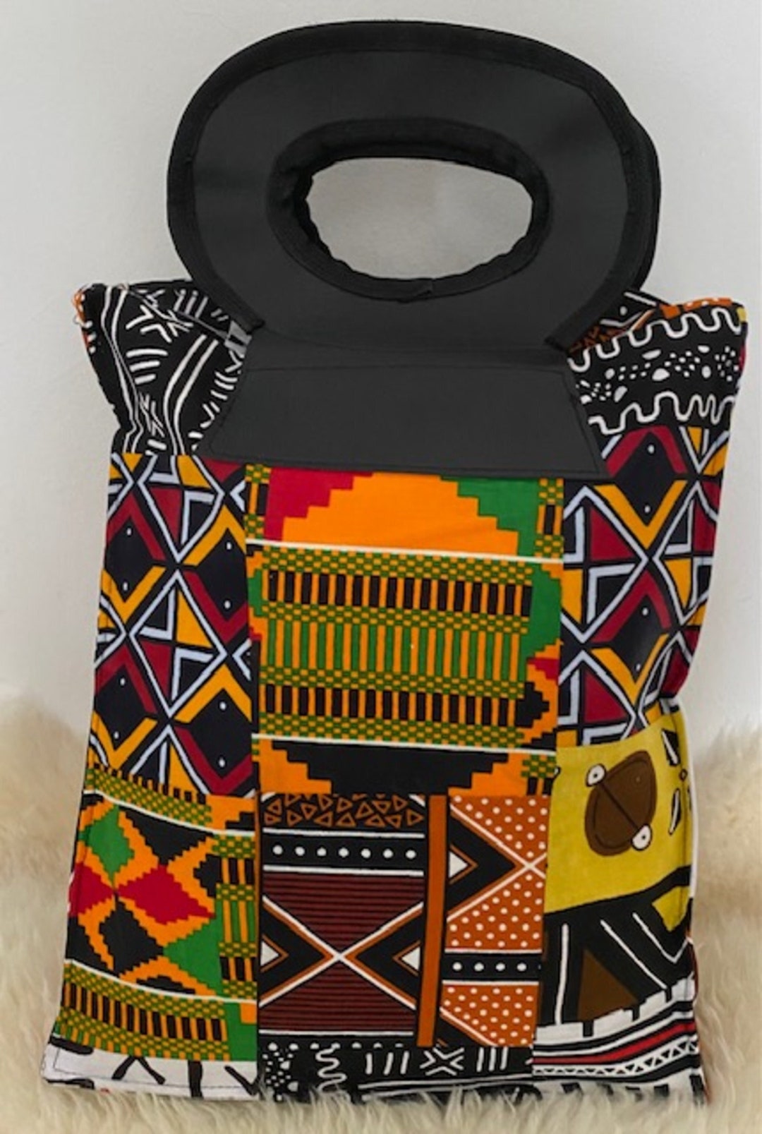 African Print Patchwork Handbag, African Fabric Bag, Ankara Bag, Kente ...