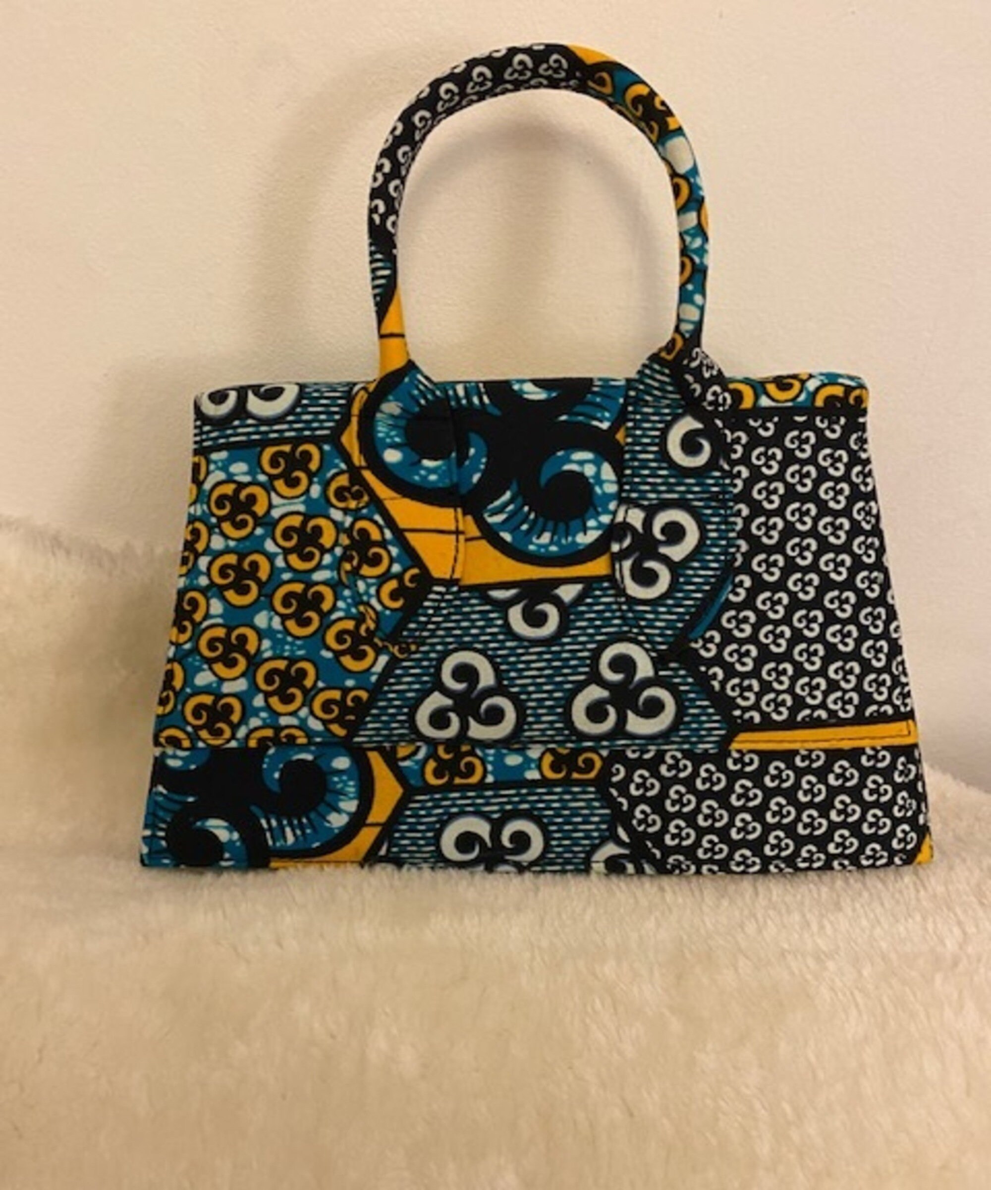 Mini Single Handle African Print Handbag/ Handmade African Ankara ...