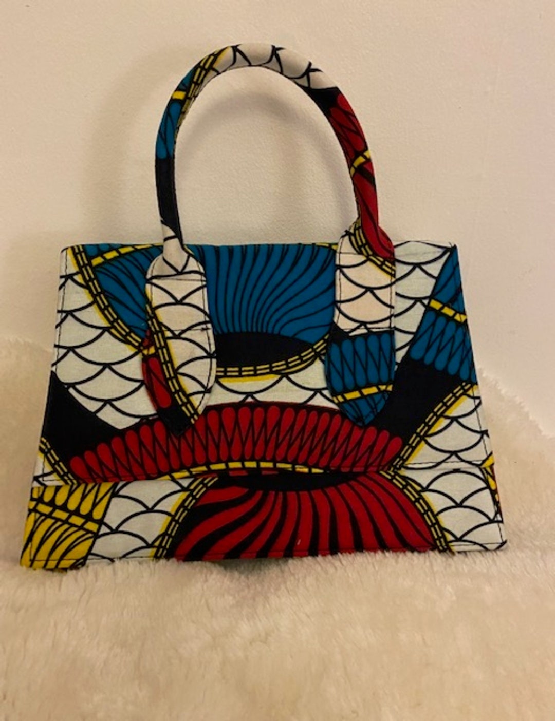 Mini Single Handle African Print Handbag/ Handmade African Ankara ...