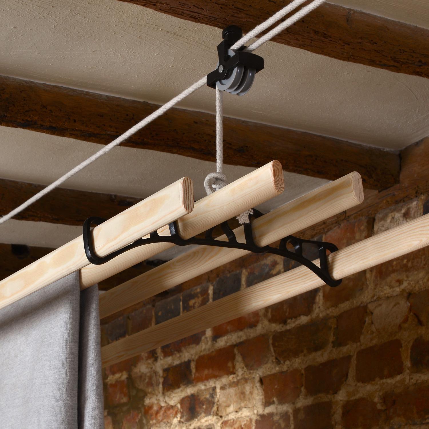Pulley Maid Utility Clothes Airer | Traditional Ceiling Hanging Drying ...