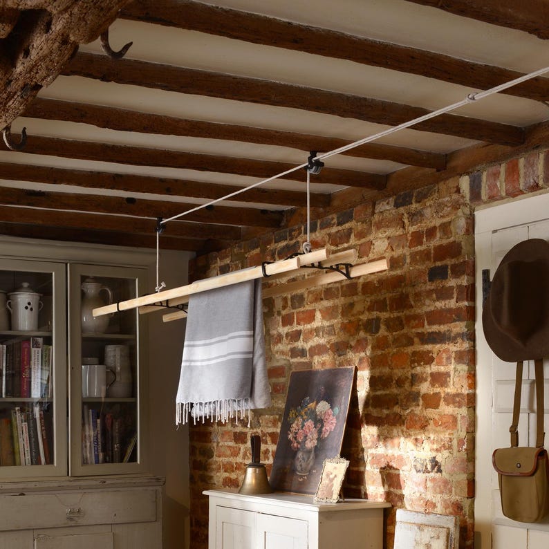 Pulley Maid Utility Clothes Airer | Traditional Ceiling Hanging Drying ...
