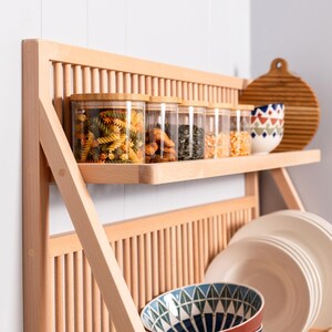 Kitchen Plate Rack With FREE Cup Rail | Wall Mounted Plate Storage ...
