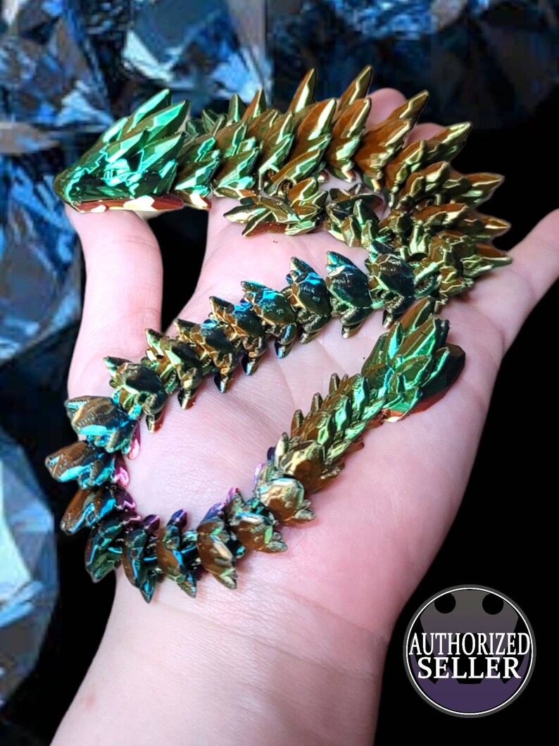 3d Printed Articulated Gem Stone Dragon as Seen on Tiktok, Dragon ...