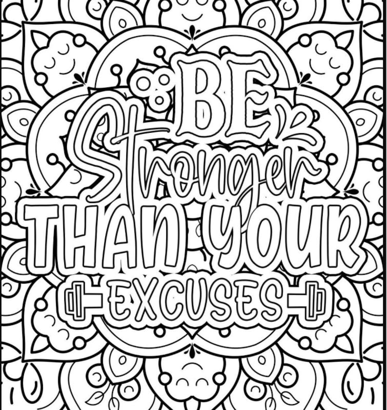 50 Motivational Coloring Pages - Instant Dow - Etsy