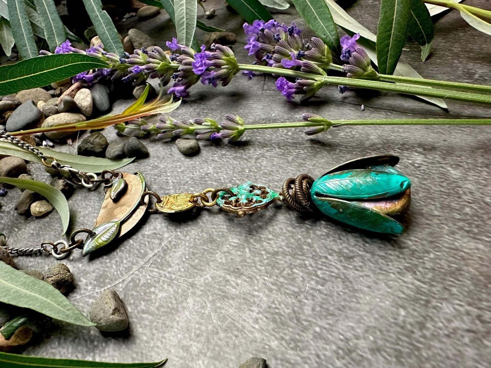 Lotus Scarab Necklace - Handmade Beaten Brass Hand Patina - Etsy